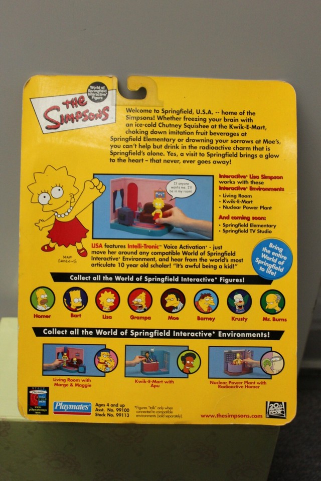 LISA SIMPSON Action Figure WoS Wave 1 World 99113 Springfield ...