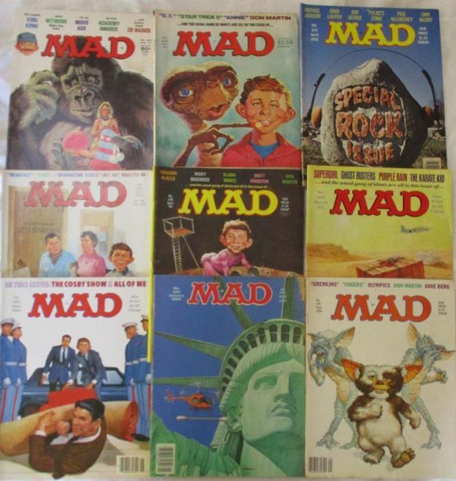 Vtg lot of 9 Mad Magazines 1977 1983 1984 1985 Gremlins King Kong ET | eBay