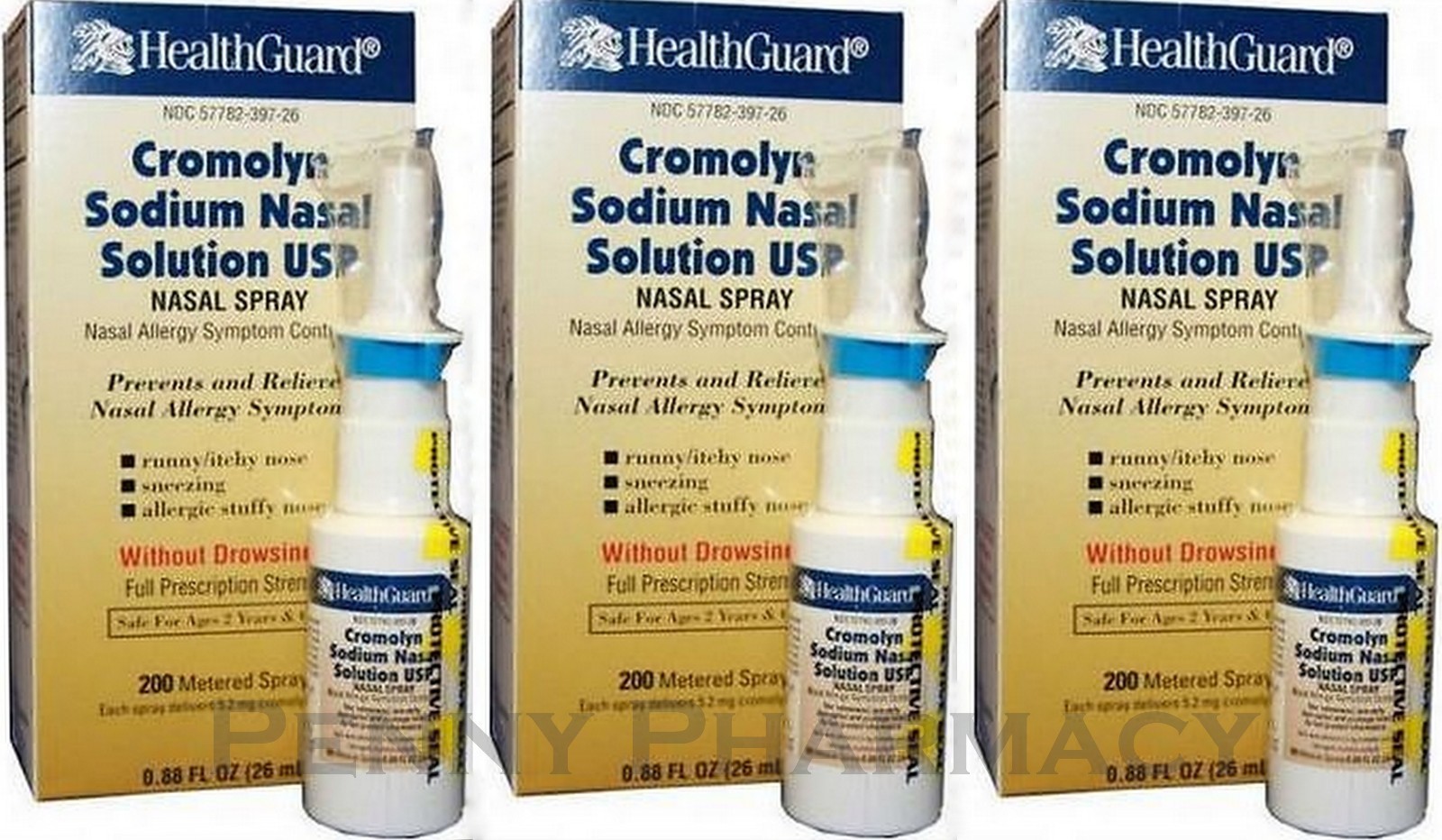 Cromolyn Allergy Nasal Spray 26mL (200 Sprays/bottle) ( 3 bottles ...