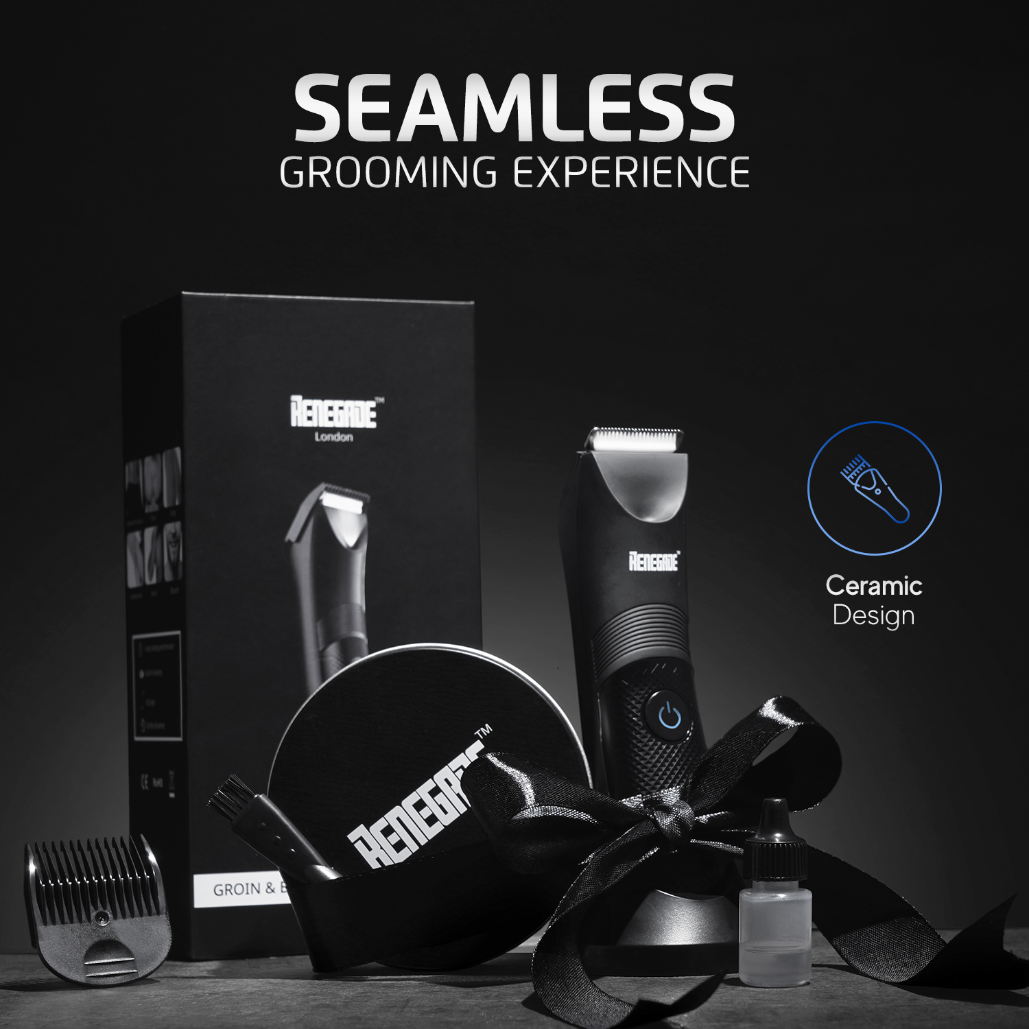 Ball Trimmer for Men Manscape Pubic Hair Waterproof Electric Groin Body ...