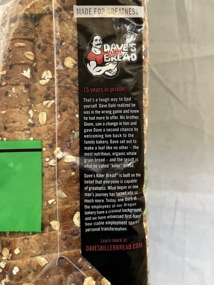 Organic Bread Dave’s Killer Bread 21 Whole Grain And Seeds | eBay
