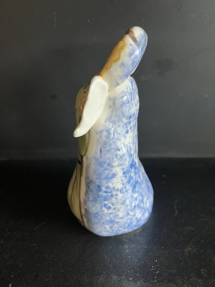Vintage 1997 Clayton Dickson Clay Hand Painted Angel Figurine 3.5" tall ...