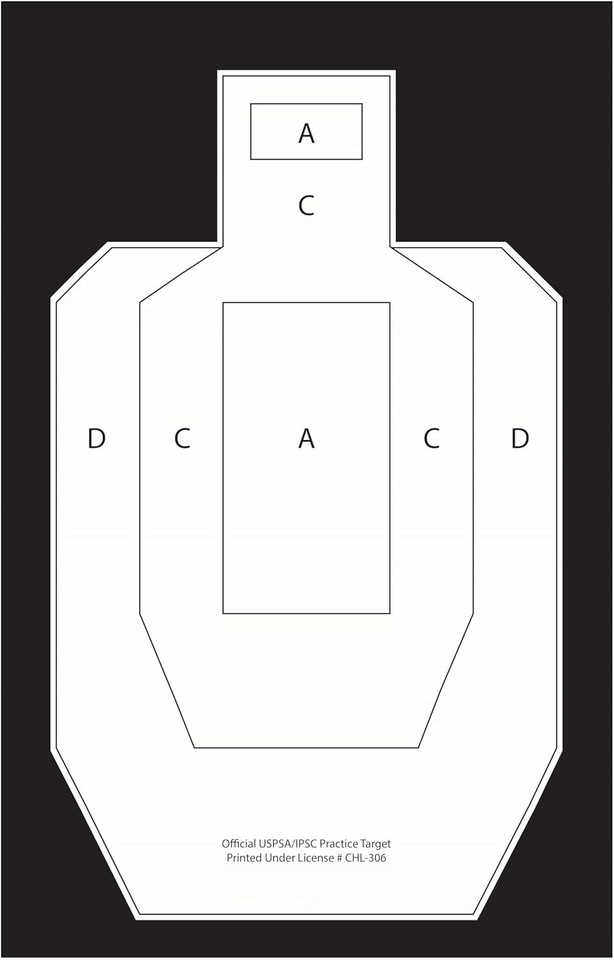 Official USPSA/IPSC Cardboard Shooting Targets, Competition Torso ...