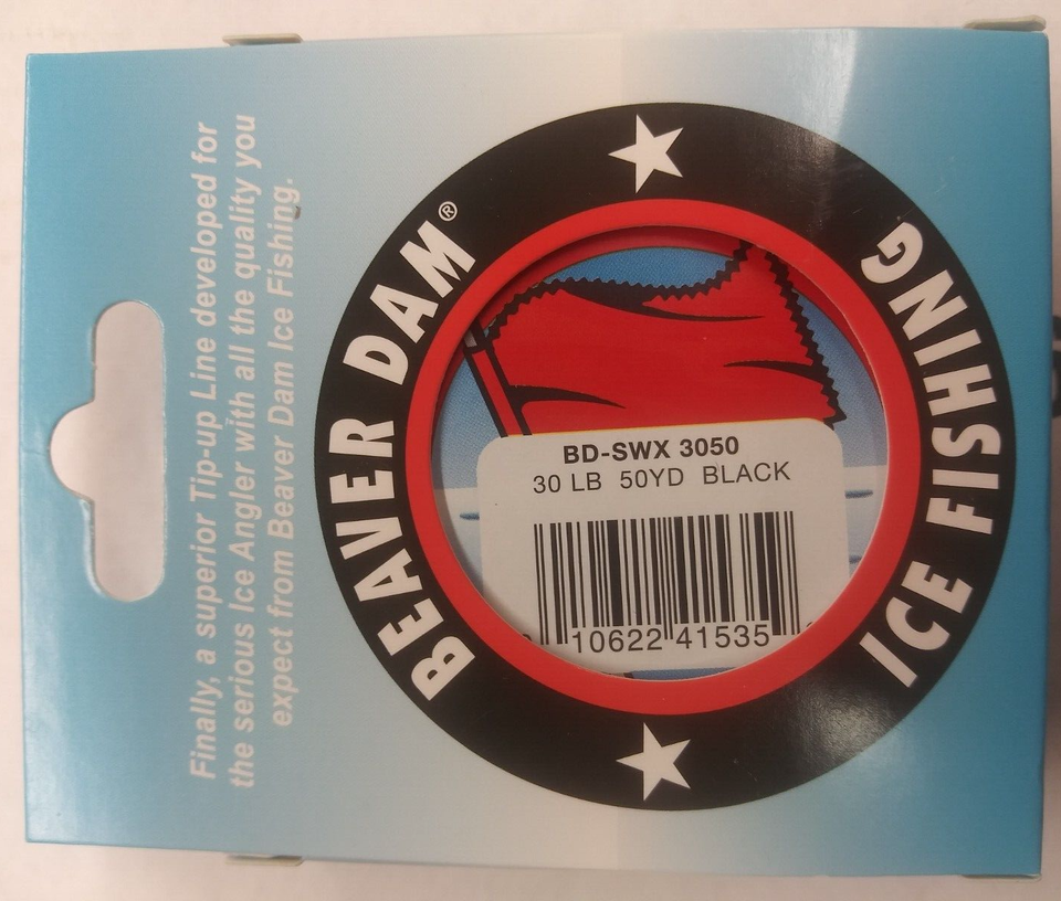 Beaver Dam Tip-Up Line 30 LB 50YD Black Fishing Line BD-SWX 3050 | eBay