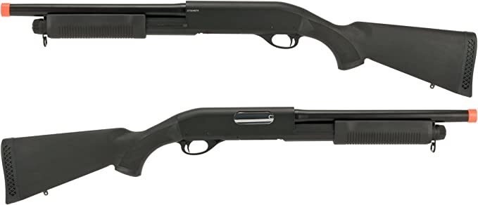 Evike CYMA M870 3-Round Burst Multi-Shot Airsoft Shotgun (Full Stock ...
