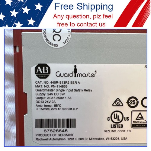 440R-S13R2 Allen Bradley 440R S13R2 /A GuardMaster Safety Relay Single ...