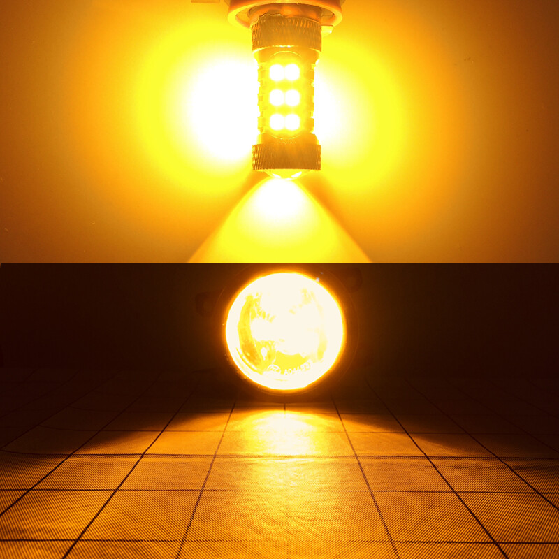 2pcs Amber Yellow 9006 LED Fog Light Bulbs HB4 9012 Fog Driving Lamp 27 ...