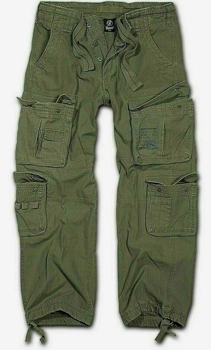 Brandit Herren Cargo Hose Pure Vintage FVSJ Trousers Cargohose Army Neu ...