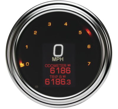 01-03 for Harley FLSTCI Tank Speedometer Chrome Bezel 4.5" Pre 03 MLX ...