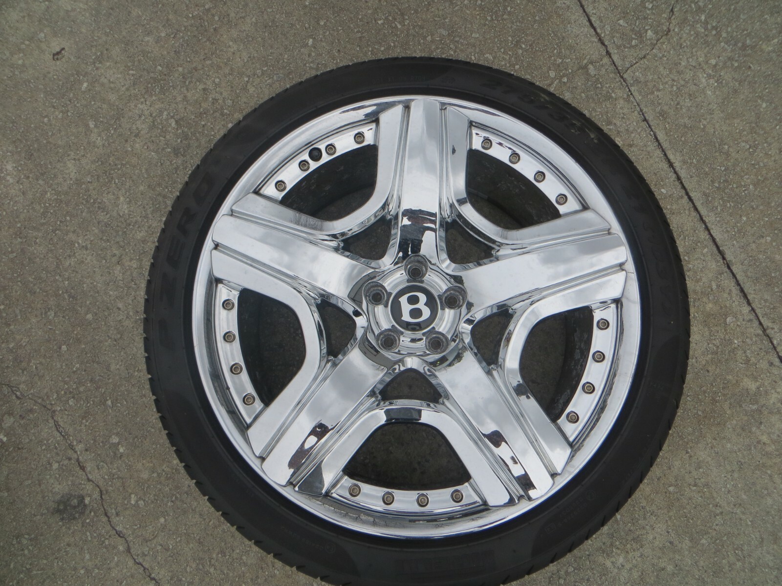 CHROME BENTLEY 21 INCH CHROME RIM SET 275/35 PIRELLI VERY LUXURIOUS | eBay