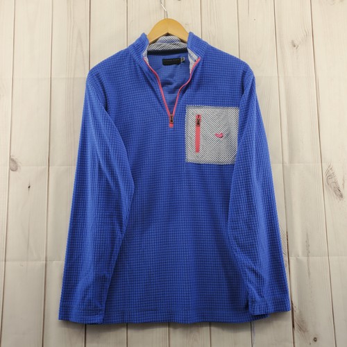 Southern Marsh Jacket XS Men Quarter Zip Pullover Blue Gray Pink Pocket ...