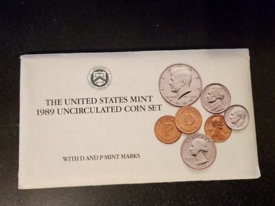 1989 P&D US Uncirculated 10 Coin Mint Set with Original Envelope | eBay