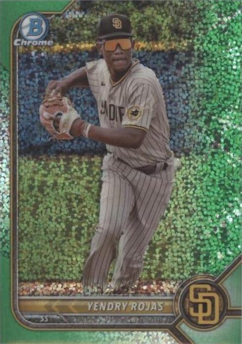 2022 Bowman Draft - Chrome Yendry Rojas #BDC-2 Green Sparkle Refractor ...