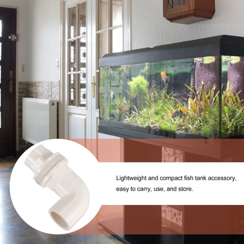 4 Pcs PVC Elbow Pipe Fittings Aquarium Adapter Fish Tank Hose Connector ...