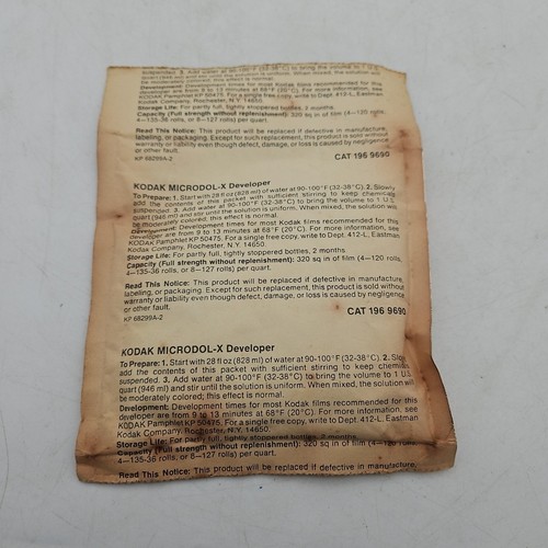 Kodak Microdol-X Developer 4.5 Ounces Brand New Old Stock Vintage Makes ...