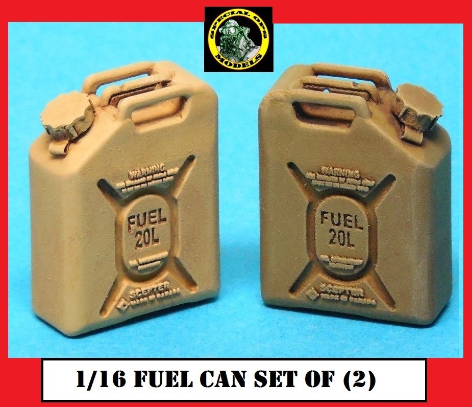 1/16 scale Modern Water Cans set of (2) and Fuel Cans set of (2) "COMBO ...
