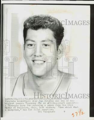 1961 Press Photo Lee Patrone, former West Virginia basketball star ...
