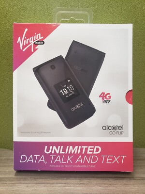 Virgin Mobile Alcatel 4044? GO FLIP Phone - New Sealed In Box | eBay ...
