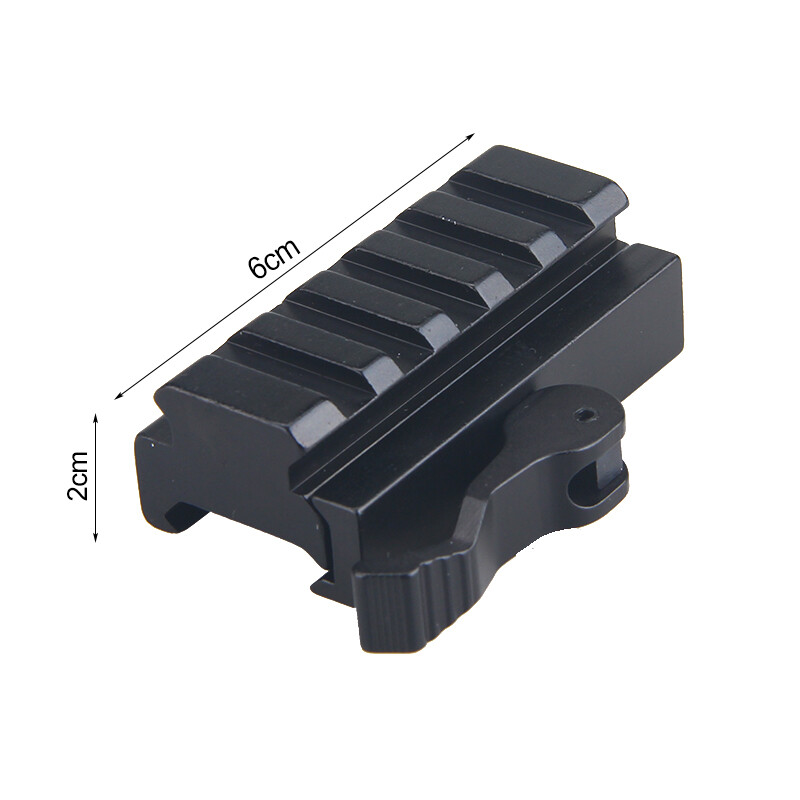 Hunting Rifle 20mm Picatinny Rail Riser 5-Slot Quick Detach Scope Mount ...