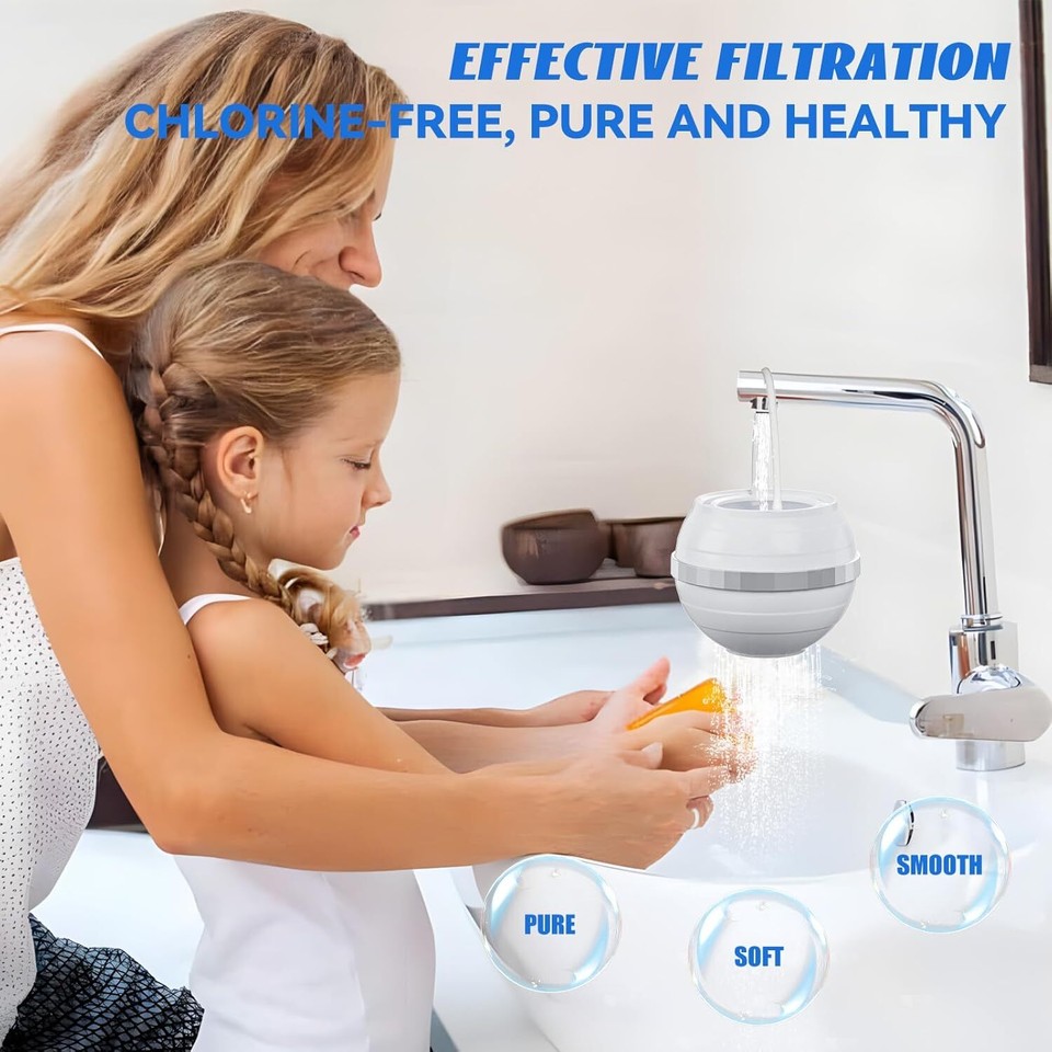 Bath Filter for Tub Faucet Fitespot, Bath Water Filter with 2 Filter ...