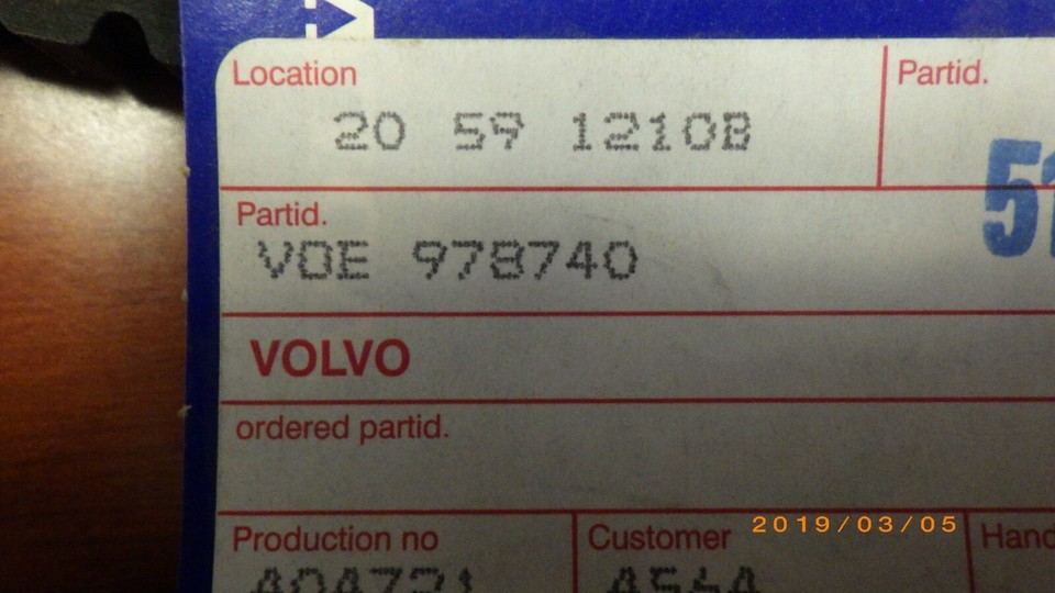 OEM Volvo V Belt P/N 978740 | eBay