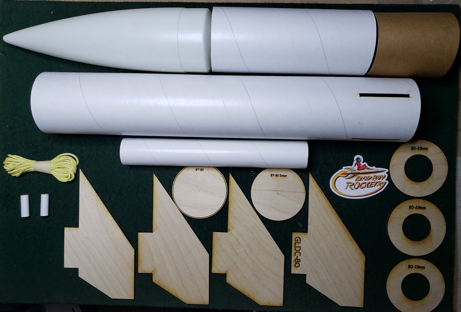 GLDC-80 Model Rocket Kit From Bad Boy Rocketry Over 30" tall, 2.6" Dia ...