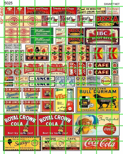 5025 DAVE'S DECALS HO SCALE ROOT BEER SODA SIGN ADVERTISING CAFE BBQ ...