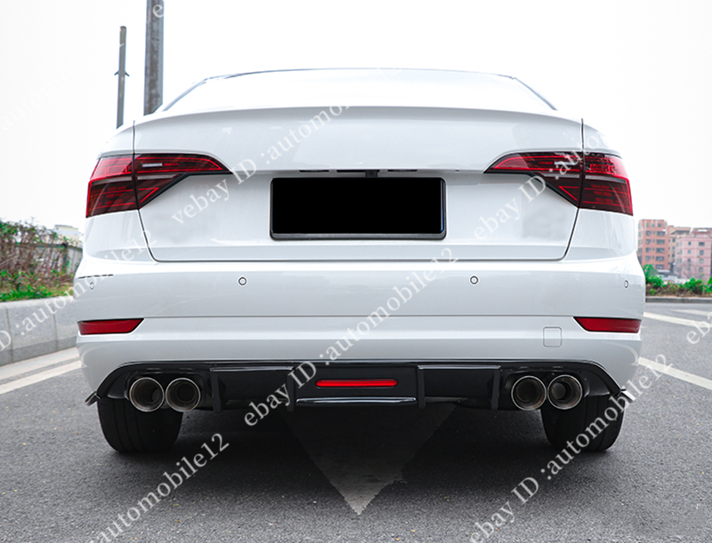Fits VW Jetta GLI 2019-2021 Carbon Fiber Style Rear Bumper Diffuser Lip ...