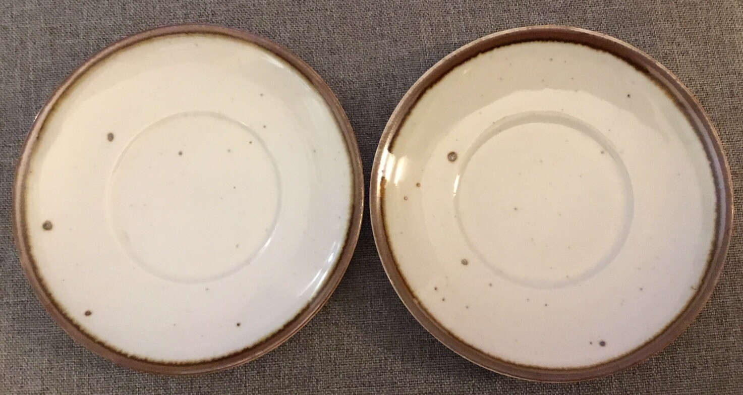 Dansk Designs BROWN MIST 2 Saucers (s) Impressed Backstamp Denmark~6 1/ ...