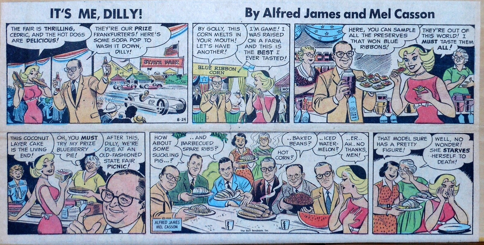 It's Me, Dilly! by Alfred Andriola - GG art - Sunday comic page - Aug ...