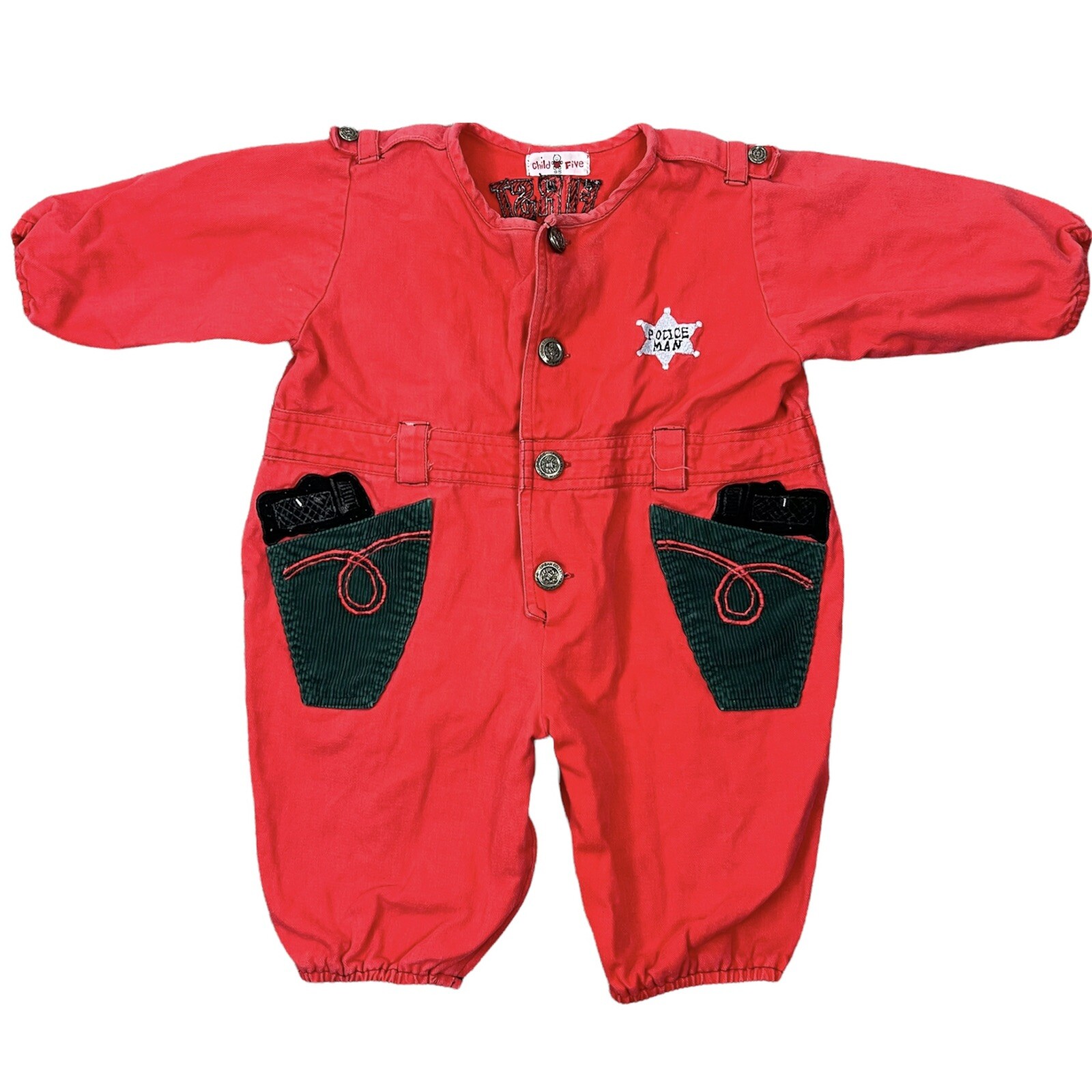Vtg 60s 70s Kids Police Man Safety Patrol Outfit Sz 3… - Gem