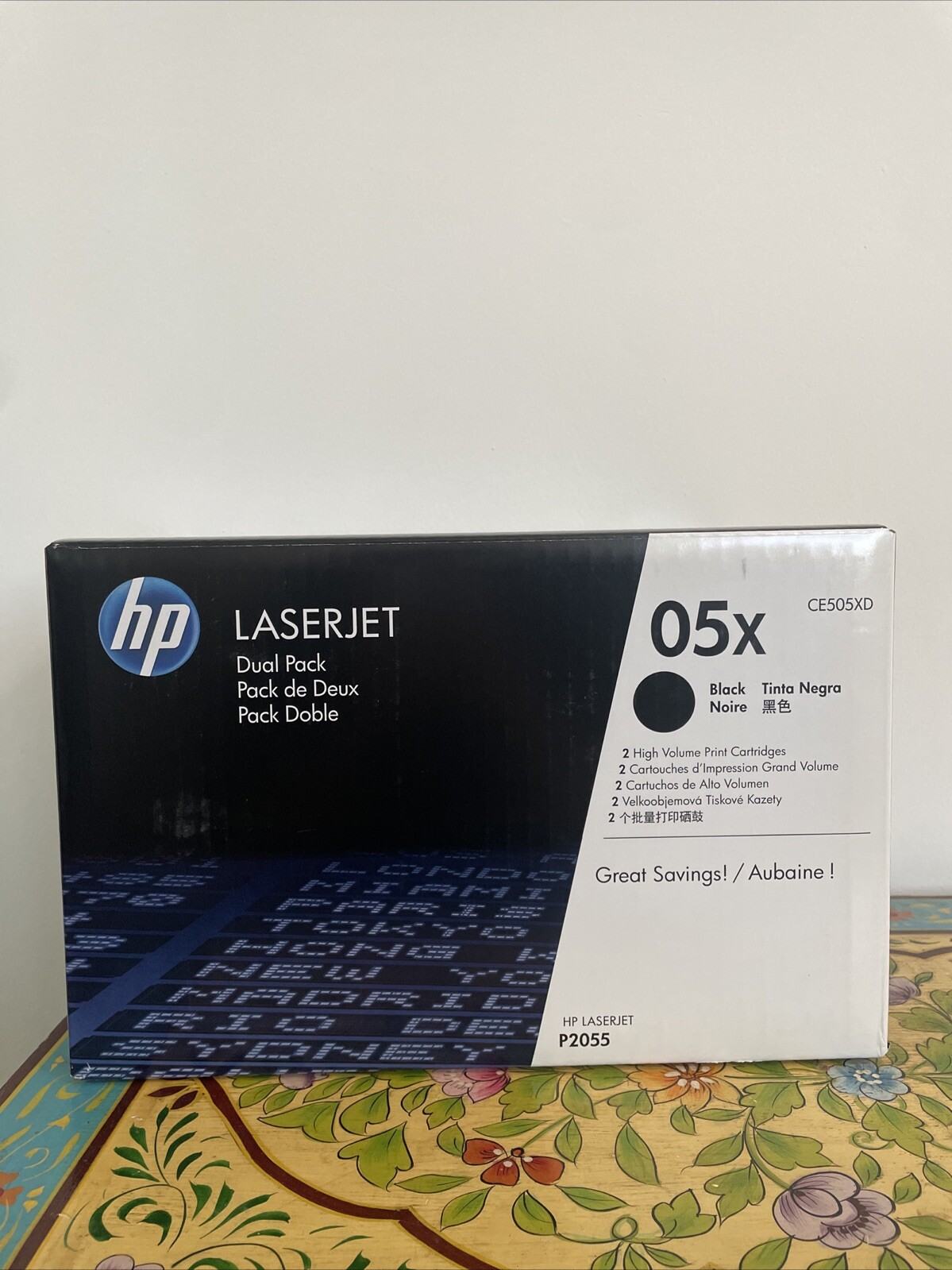 GENUINE HP CE505XD 05X Black Toner Cart. DUAL PACK LaserJet P2055 NEW ...