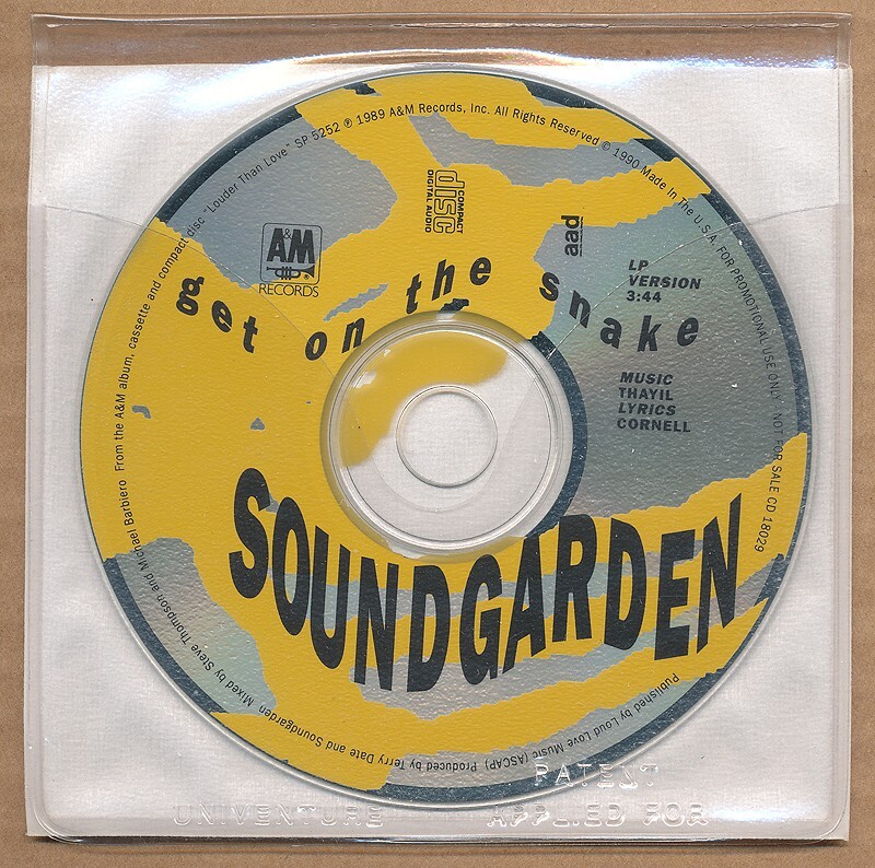 Soundgarden - Get on the Snake RARE promo radio only CD single '89 | eBay