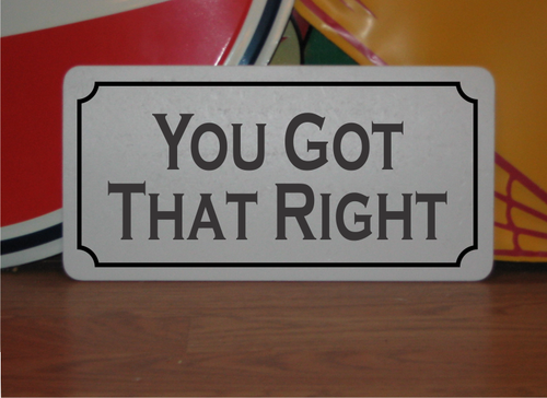You Got That Right Metal Sign | eBay