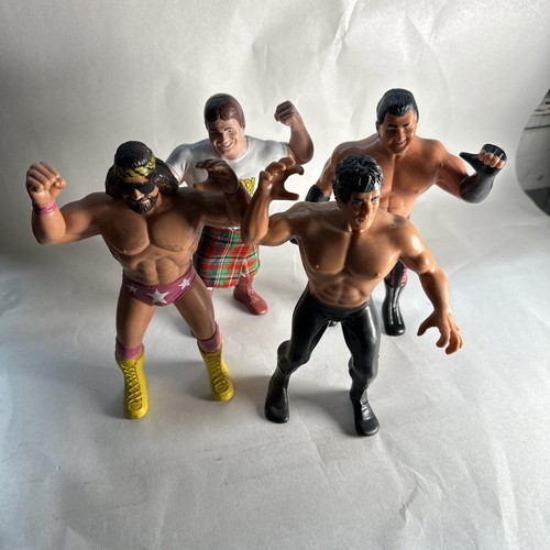 1985 Ljn Rubber Wrestling Superstars Macho Man, Roddy Piper Brutus The ...