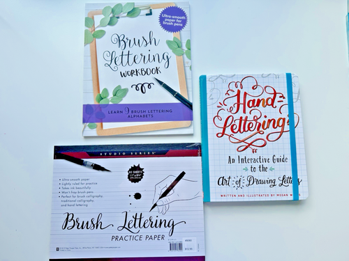Brush Lettering Gift Bundle! Hardcover book, Lettering workbook ...