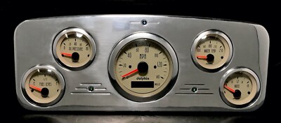 1935-1936 Chevy Car 5 Gauge GPS Dash Instrument Panel Cluster Kit Tan ...