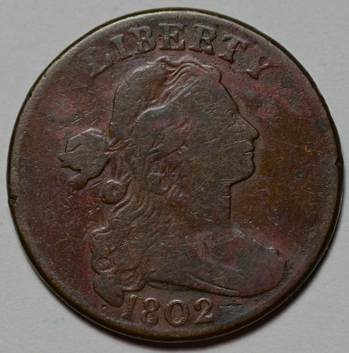 1802 Draped Bust Large Cent - With Stems - US 1c Copper Coin | eBay
