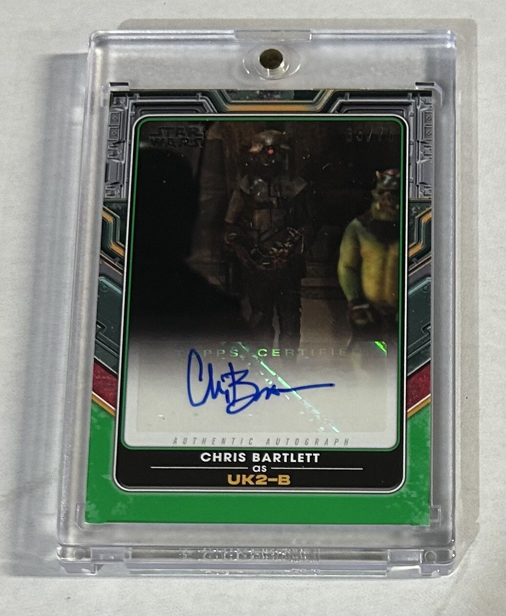 2022 Star Wars Book of Boba Fett Auto Green A-CB1 Chris Bartlett as UK2 ...