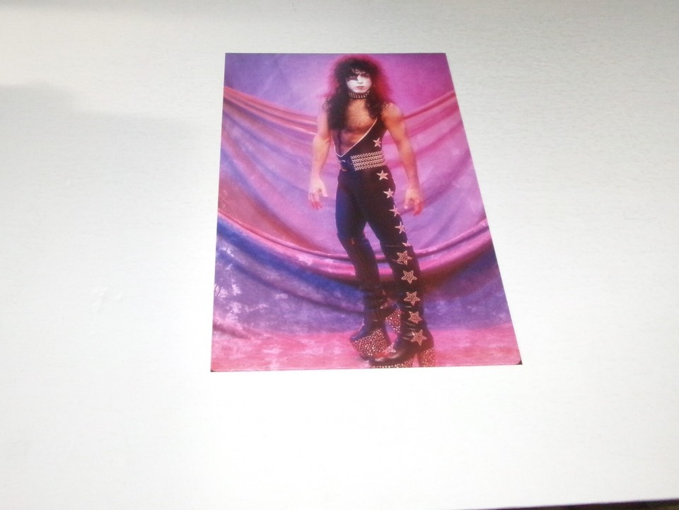 KISS 8X12 Photo Paul Stanley Rare 1989 Rise to it Video Shoot Make up ...