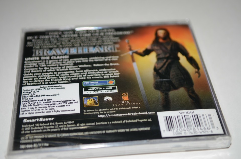 Braveheart (PC, 1999) Windows Eidos Interactive CD-Rom 788687109017| eBay