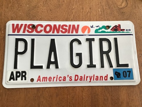 2007 Wisconsin License Plate Tag vanity PLA GIRL Play Girl Playgirl | eBay
