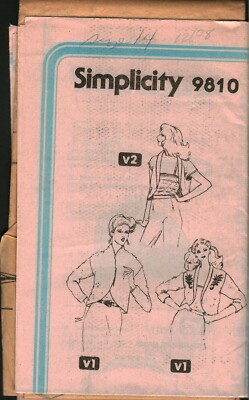 9810 Simplicity SEWING Pattern Misses 1970s Wrap Jacket UNCUT Casual ...