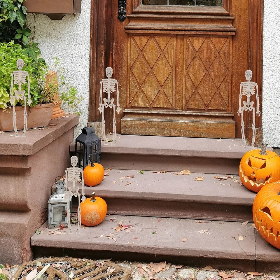 5pcs Haunted House Skeletons Prop Halloween Small Skeletons Human Body ...