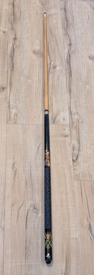 Unique Wood Billiard Cue Pool Stick Skull W Rose Snakes Death | eBay