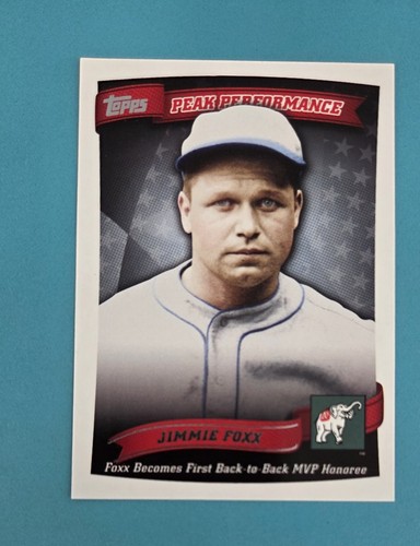 2010 Topps Peak Performance #PP-21 Jimmie Foxx Philadelphia A's ...