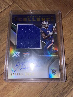 Gabe davis rookie card signed 53/99 jersey card | eBay