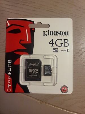 4GB Kingston Micro SD SDHC Memory Card X4 Cards | eBay