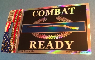 United States US Army CIB Combat Ready 3” 4” Decal Sticker Made In The ...