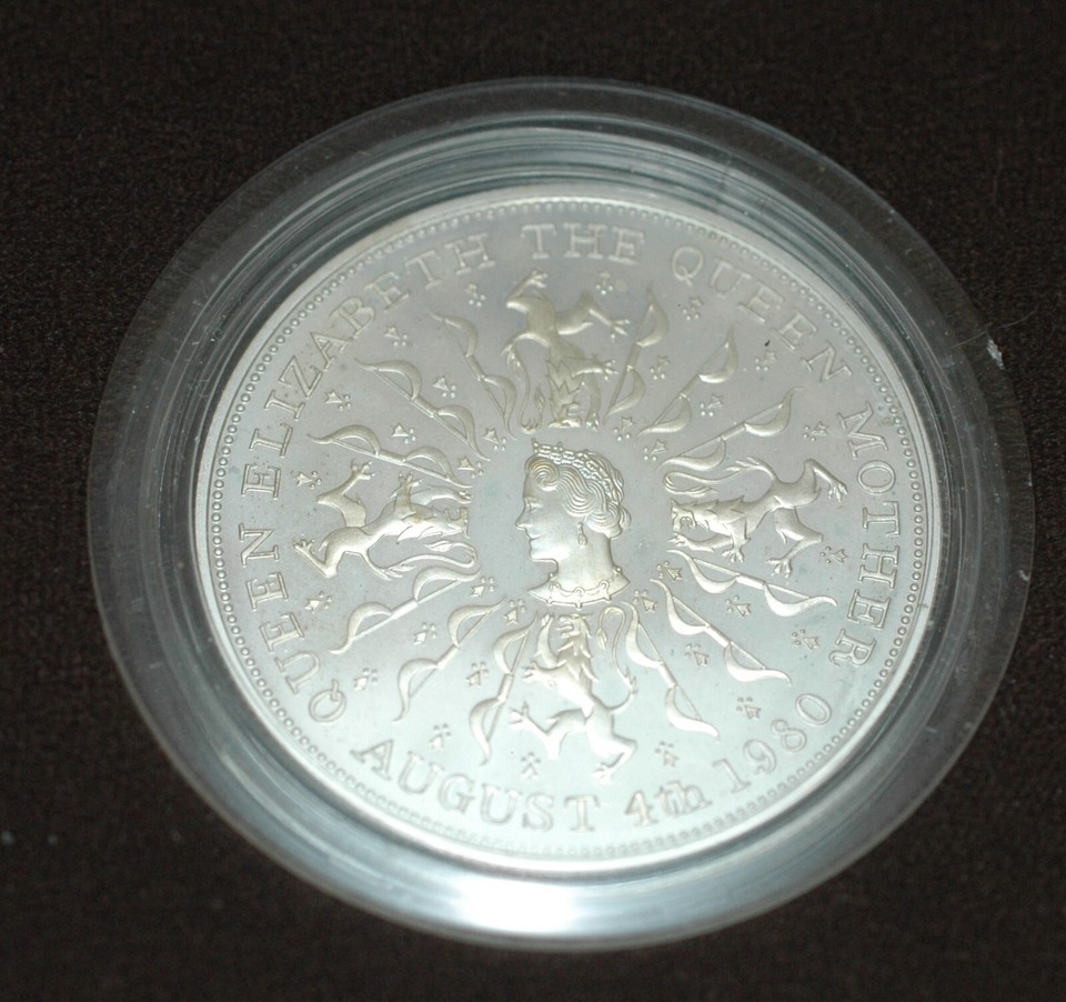 Sterling Silver 1980 Queen Elizabeth the Queen Mother 80th birthday ...